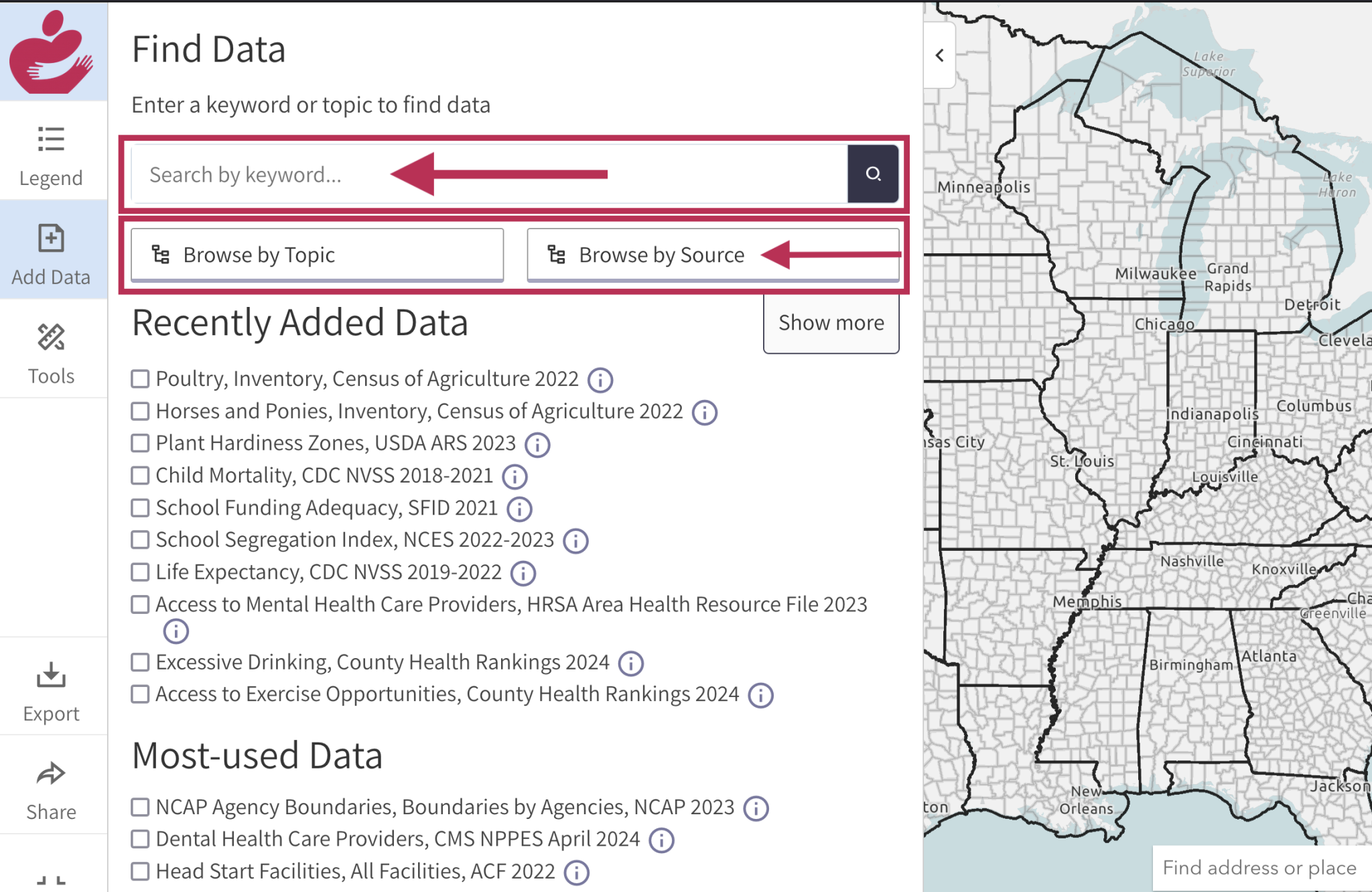 Map Support – Community Action Partnership
